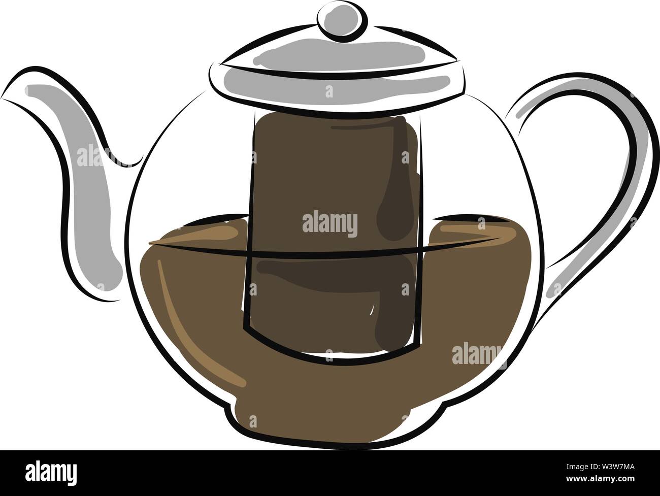 Old coffee pot on Stock Vector Images - Alamy