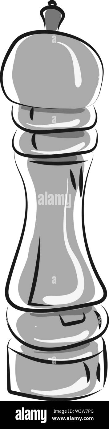 Black pepper, illustration, vector on white background Stock Vector ...
