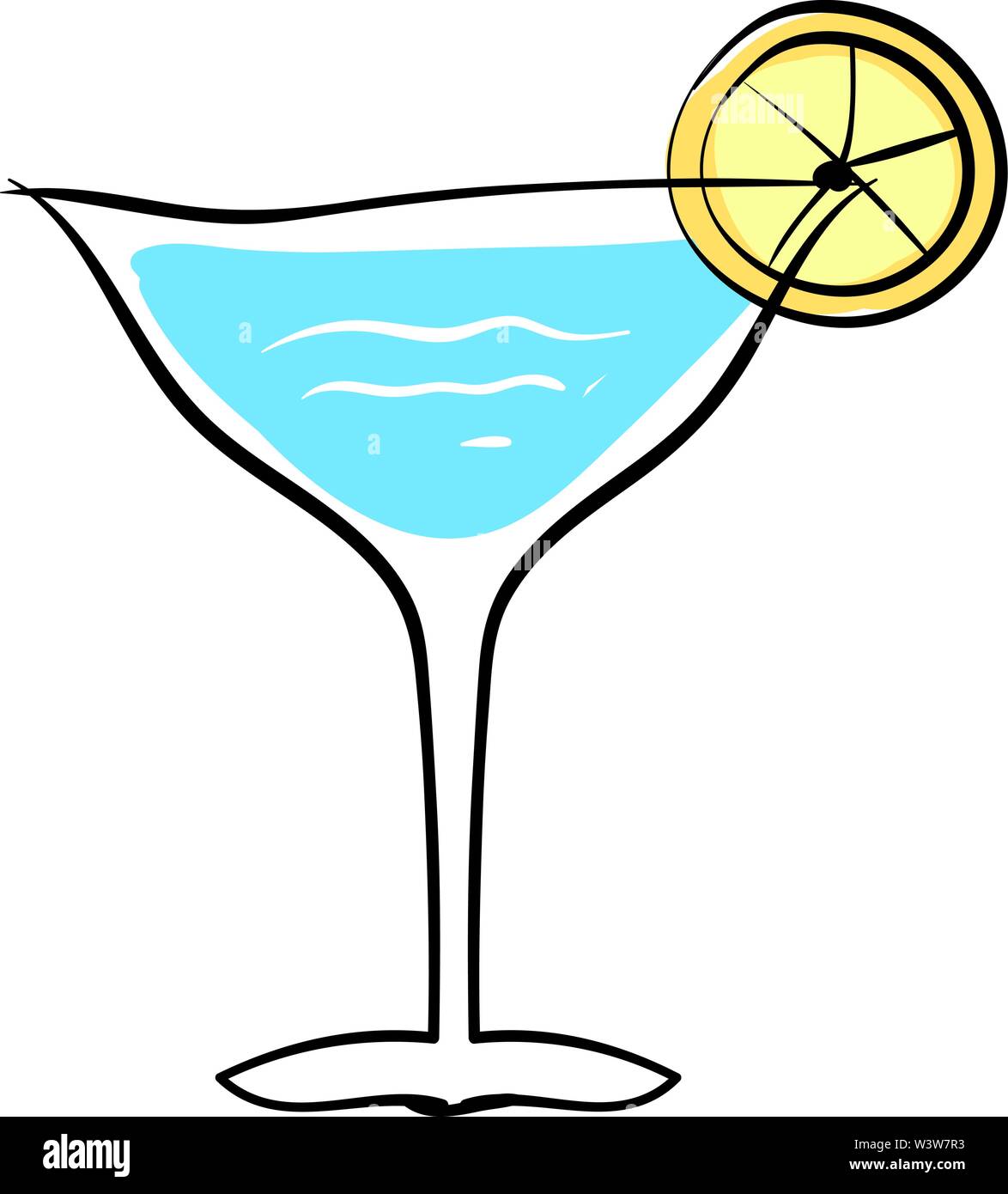Pink Martini Glass Drawing