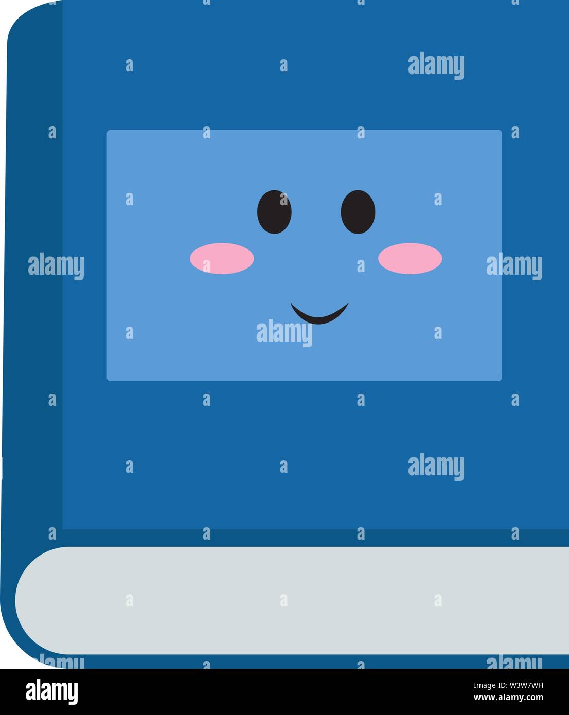 Blue book with eyes, illustration, vector on white background Stock ...