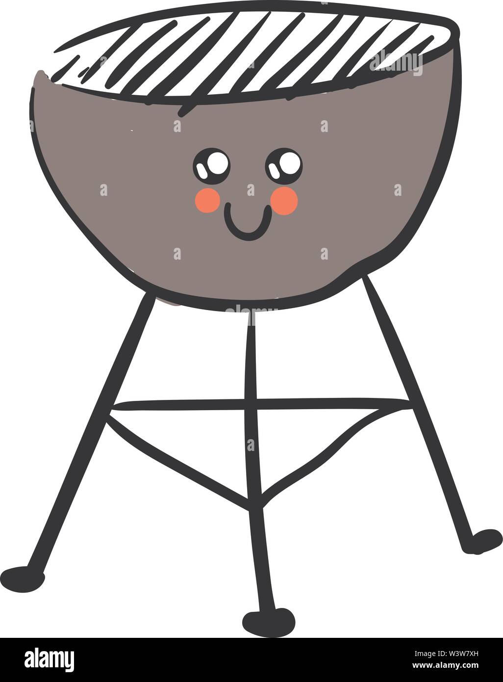 Cute brazier, illustration, vector on white background Stock Vector ...