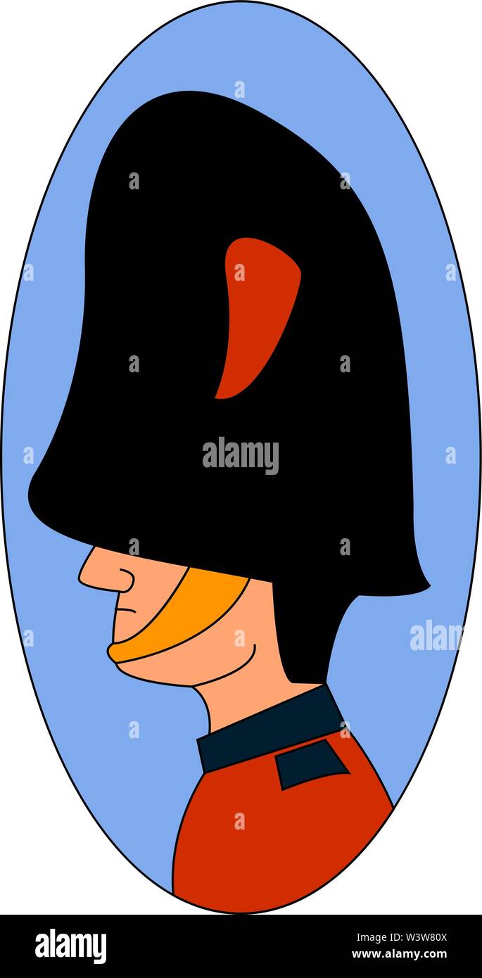 British guard, illustration, vector on white background Stock Vector ...