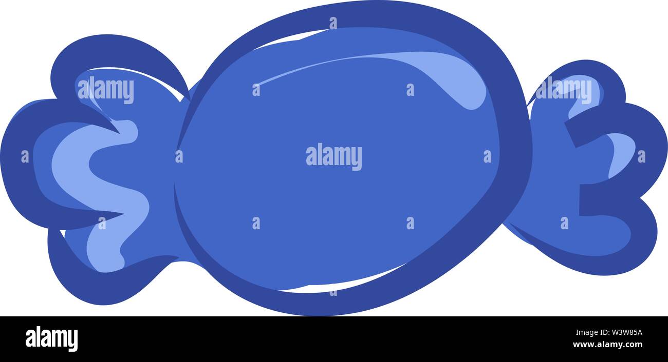 Blue candy, illustration, vector on white background Stock Vector Image ...