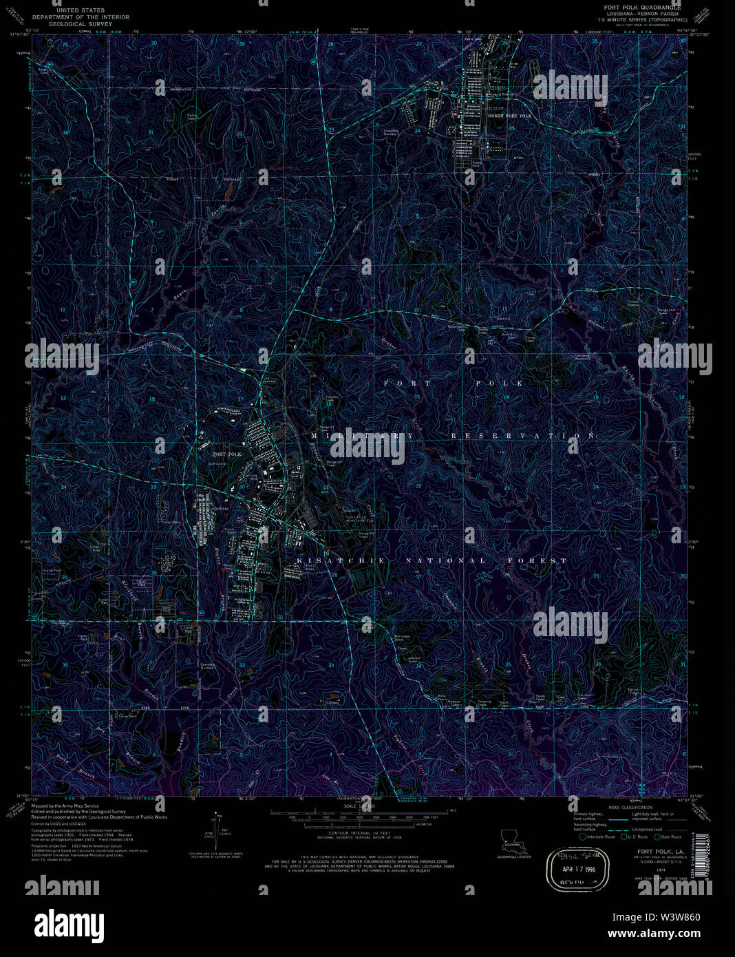 Map of fort polk hi-res stock photography and images - Alamy