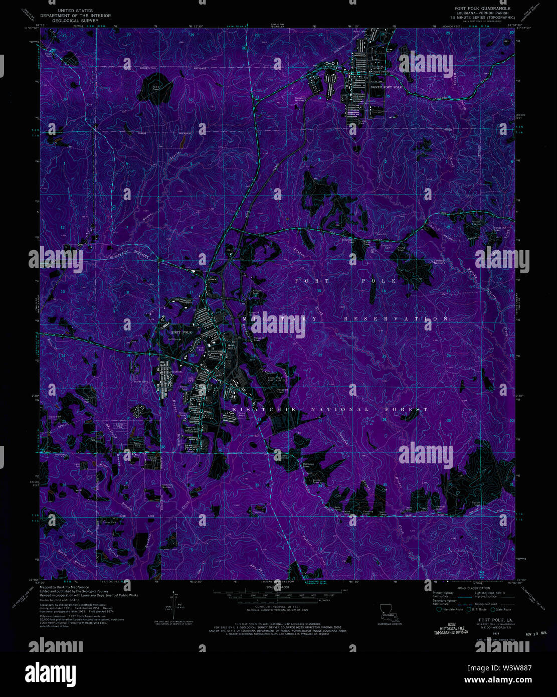 Fort polk louisiana map hi-res stock photography and images - Alamy