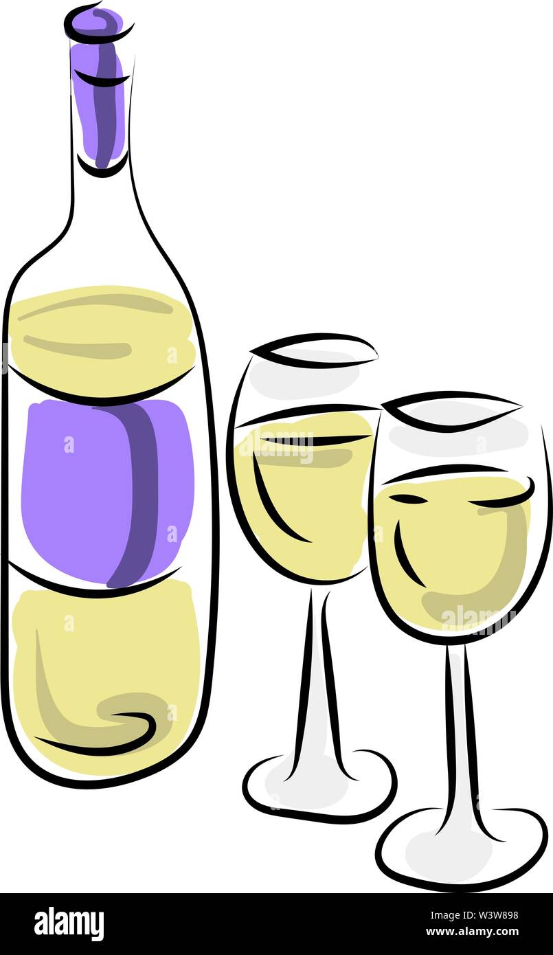 Champagne glasses bottle on Stock Vector Images - Alamy