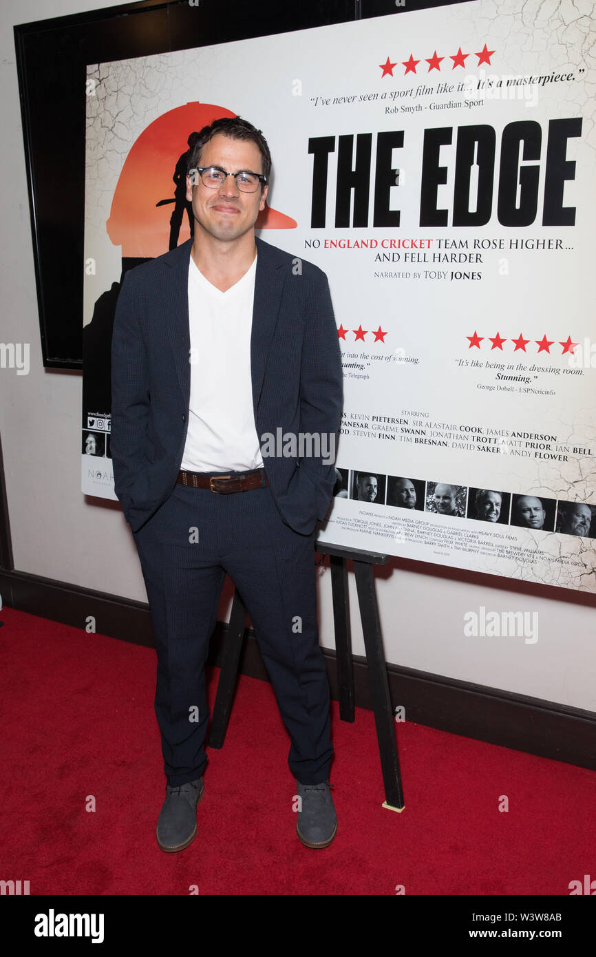 Director, Barney Douglas attends the World Premiere of "THE EDGE" at ...