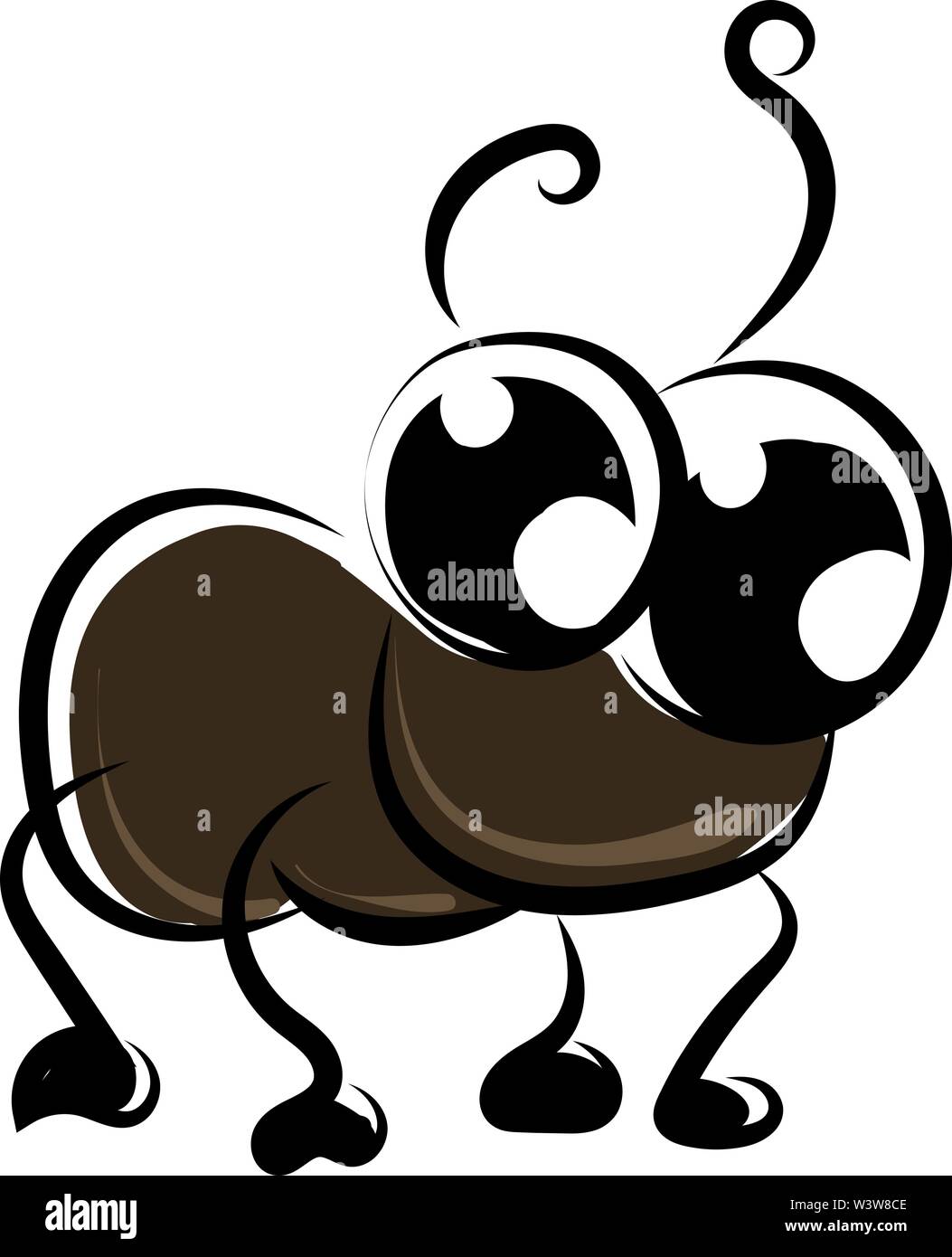 Cute cockroach, illustration, vector on white background Stock Vector ...