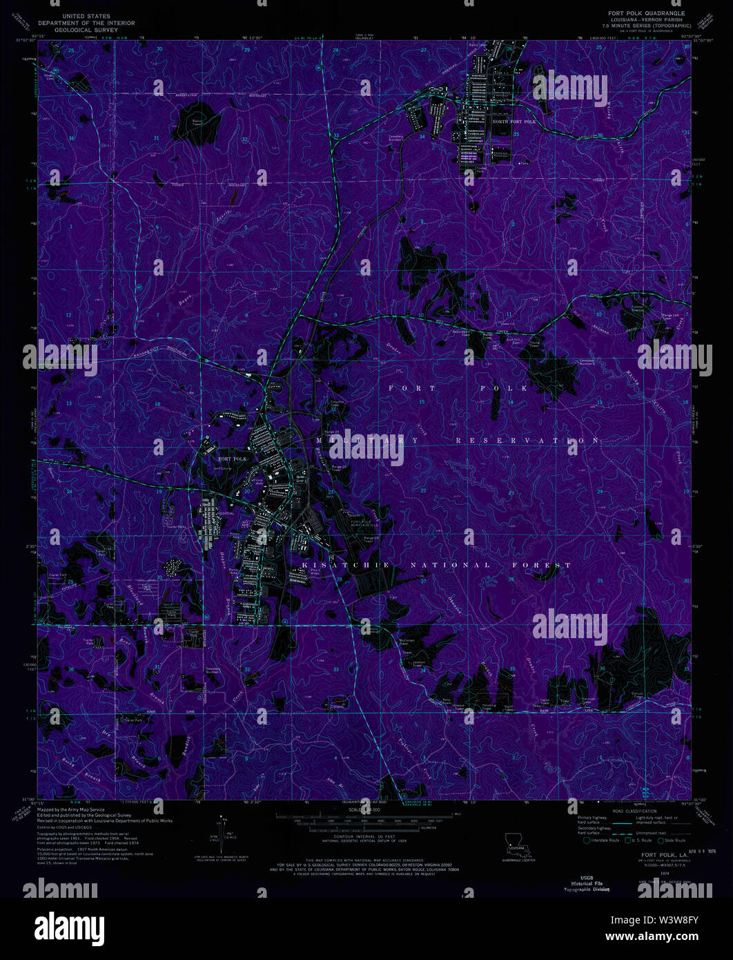 Map of fort polk hi-res stock photography and images - Alamy