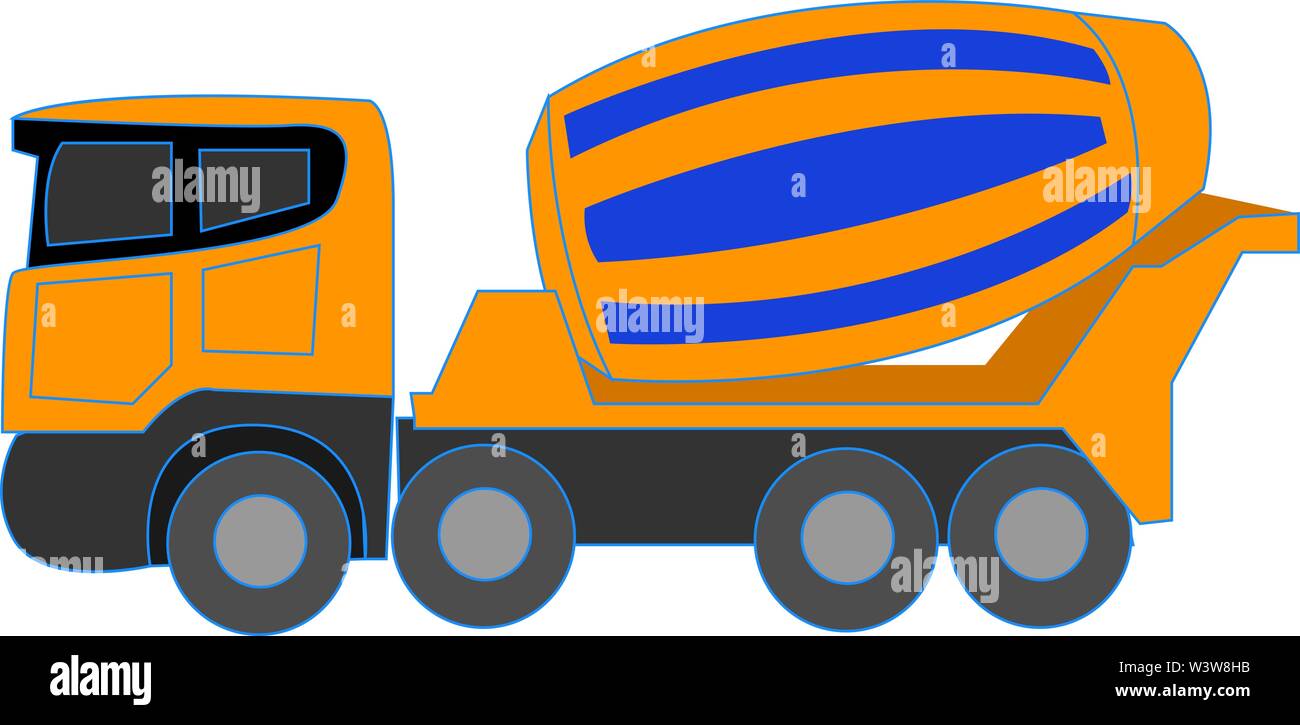 Concrete mixer Stock Vector Images - Alamy