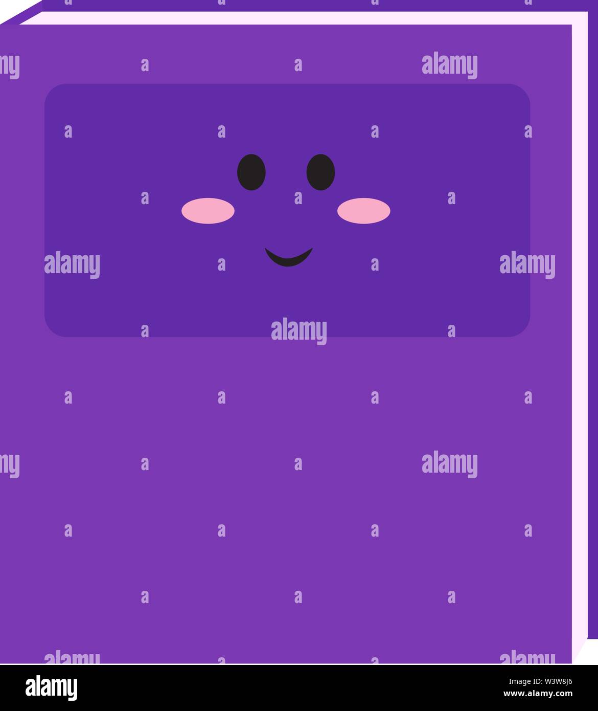 Purple copybook, illustration, vector on white background Stock Vector ...