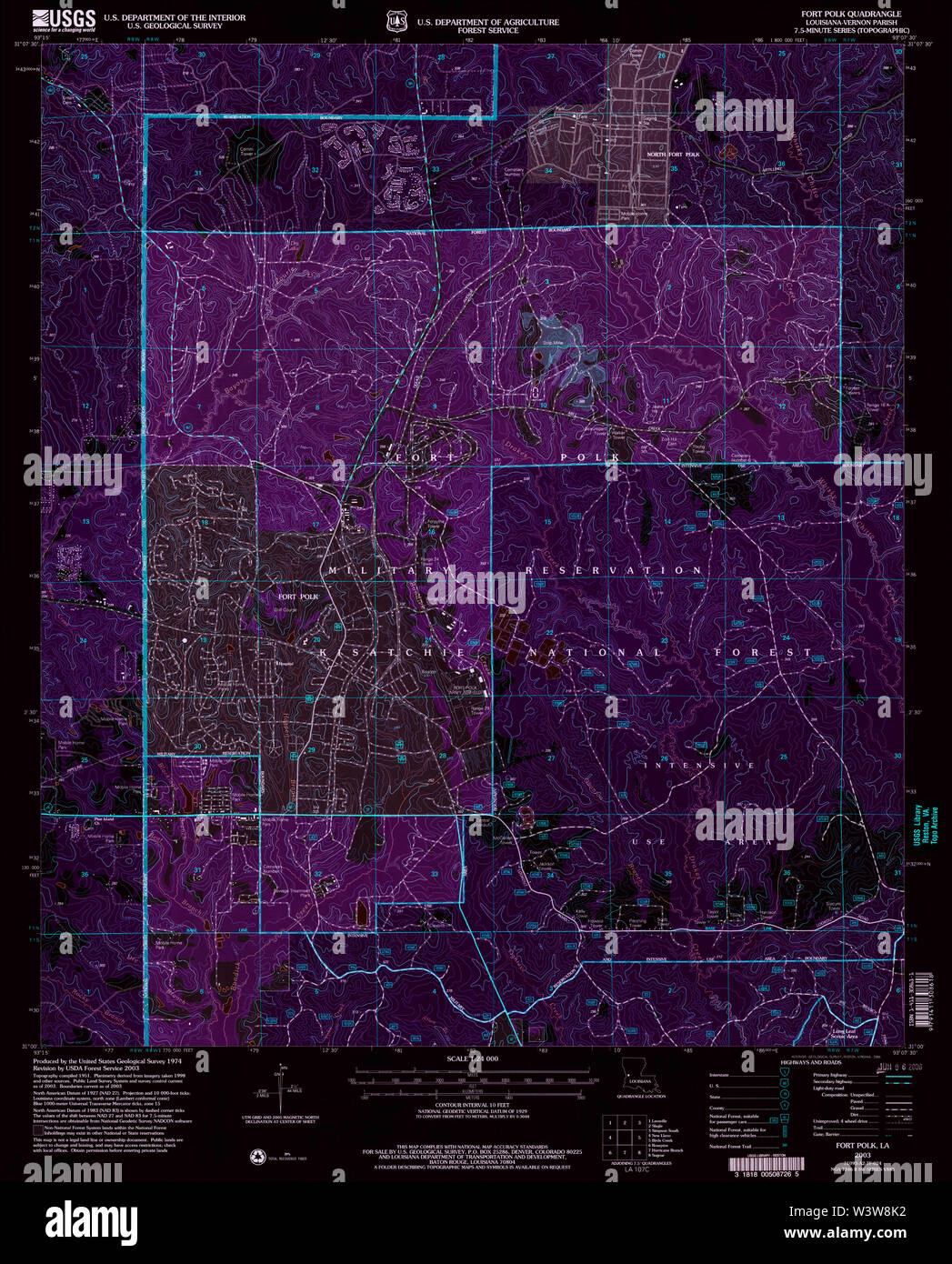 Fort polk louisiana map hi-res stock photography and images - Alamy