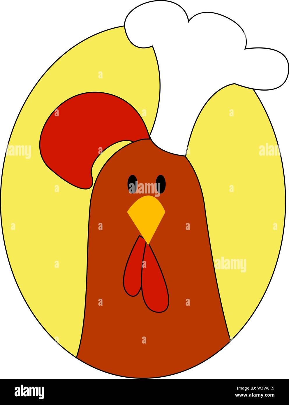 Chicken chef, illustration, vector on white background Stock Vector ...