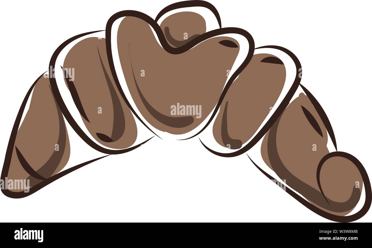 Chocolate brown croissant Stock Vector Images - Alamy