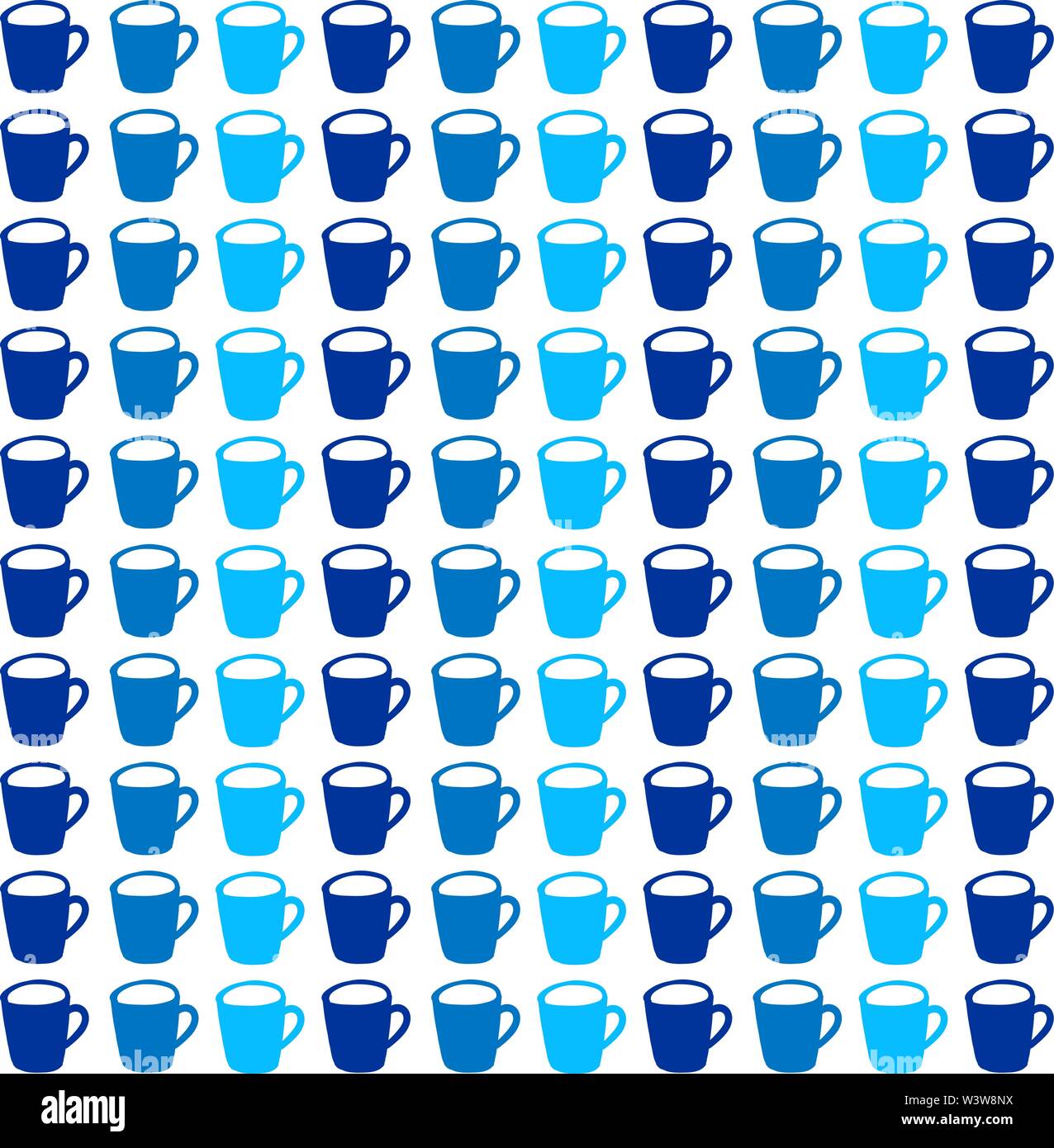 Seamless pattern white tea cups Stock Vector Images - Alamy