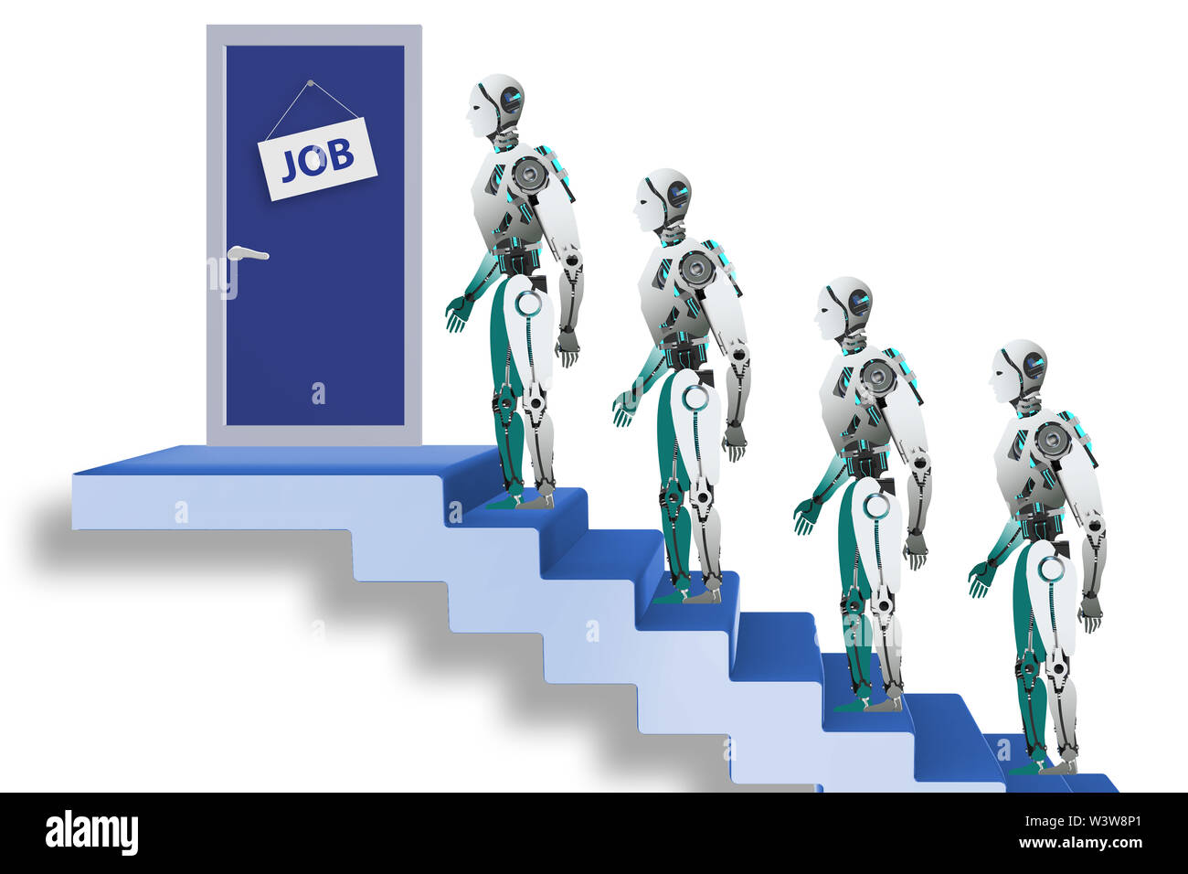 3d rendering office robots hi-res stock photography and images - Alamy