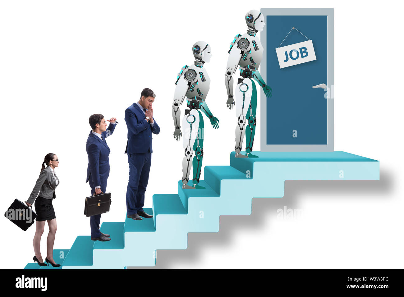 Android robot human line Cut Out Stock Images & Pictures - Alamy