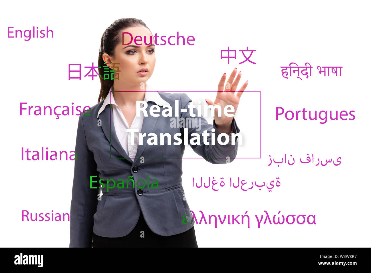 The concept of online translation from foreign language Stock Photo - Alamy