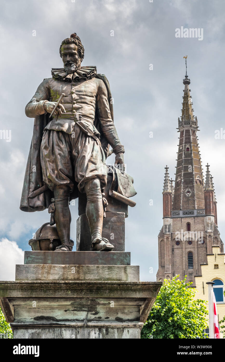 Simon stevin statue hi-res stock photography and images - Alamy