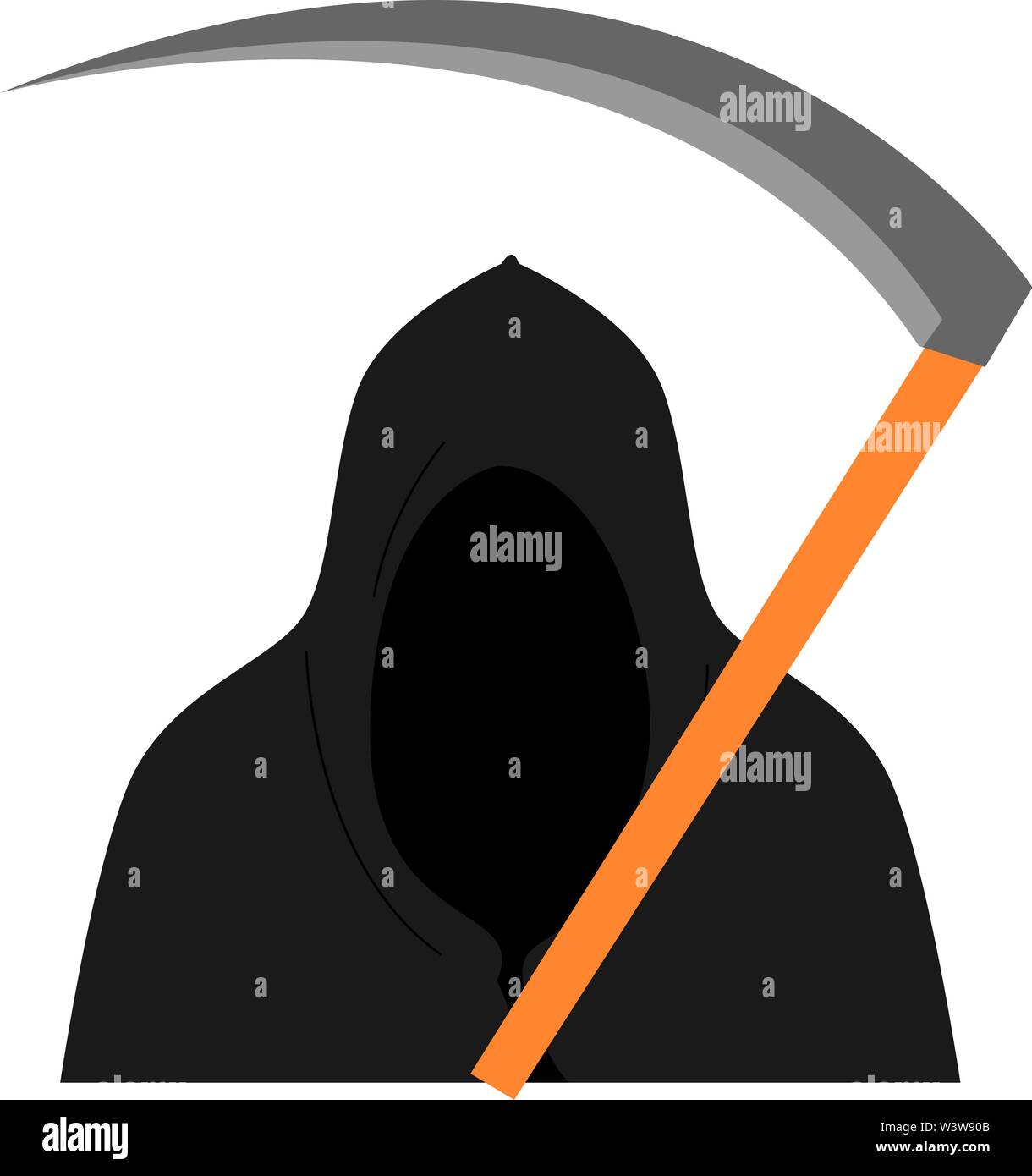 White scythe icon isolated on Cut Out Stock Images & Pictures - Alamy