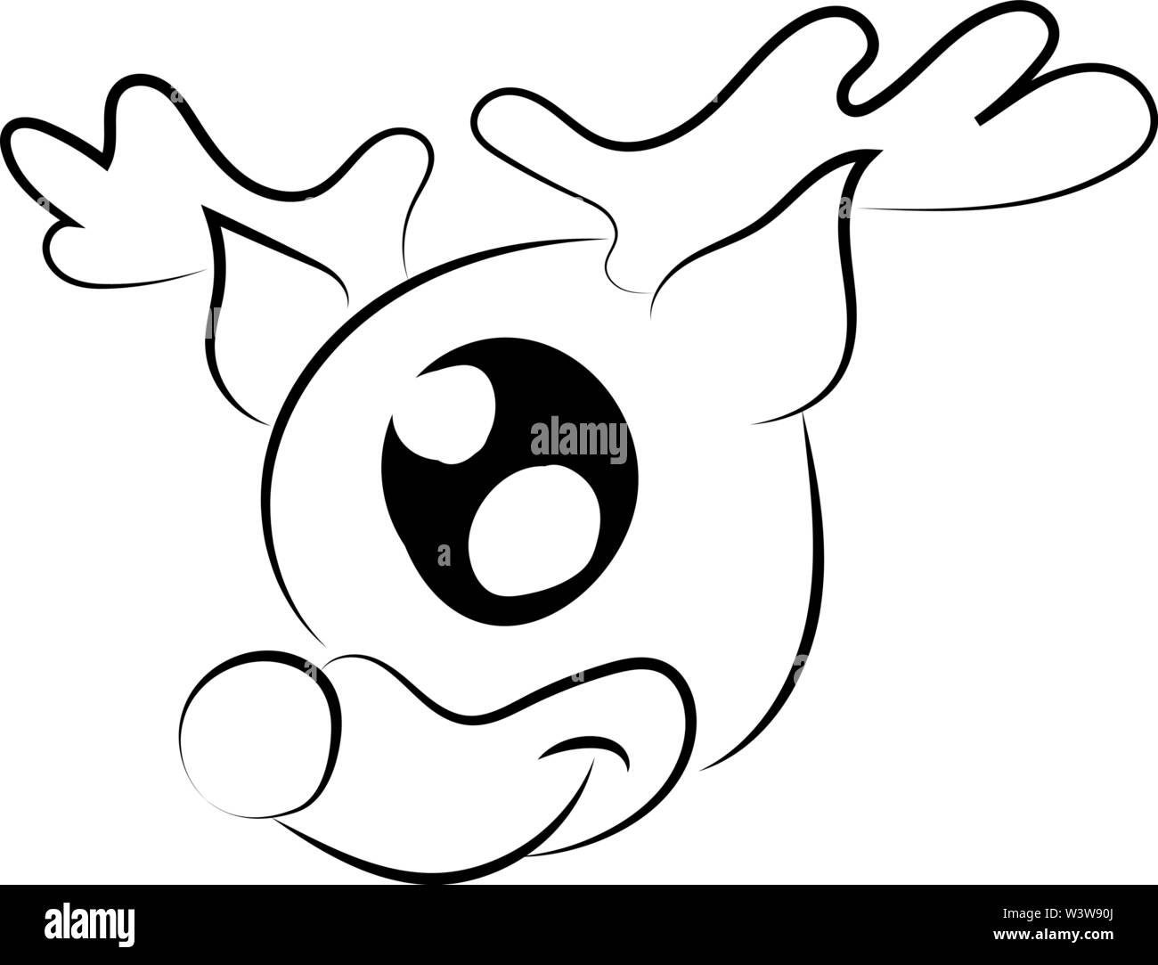 Vector horns on white Black and White Stock Photos & Images - Alamy