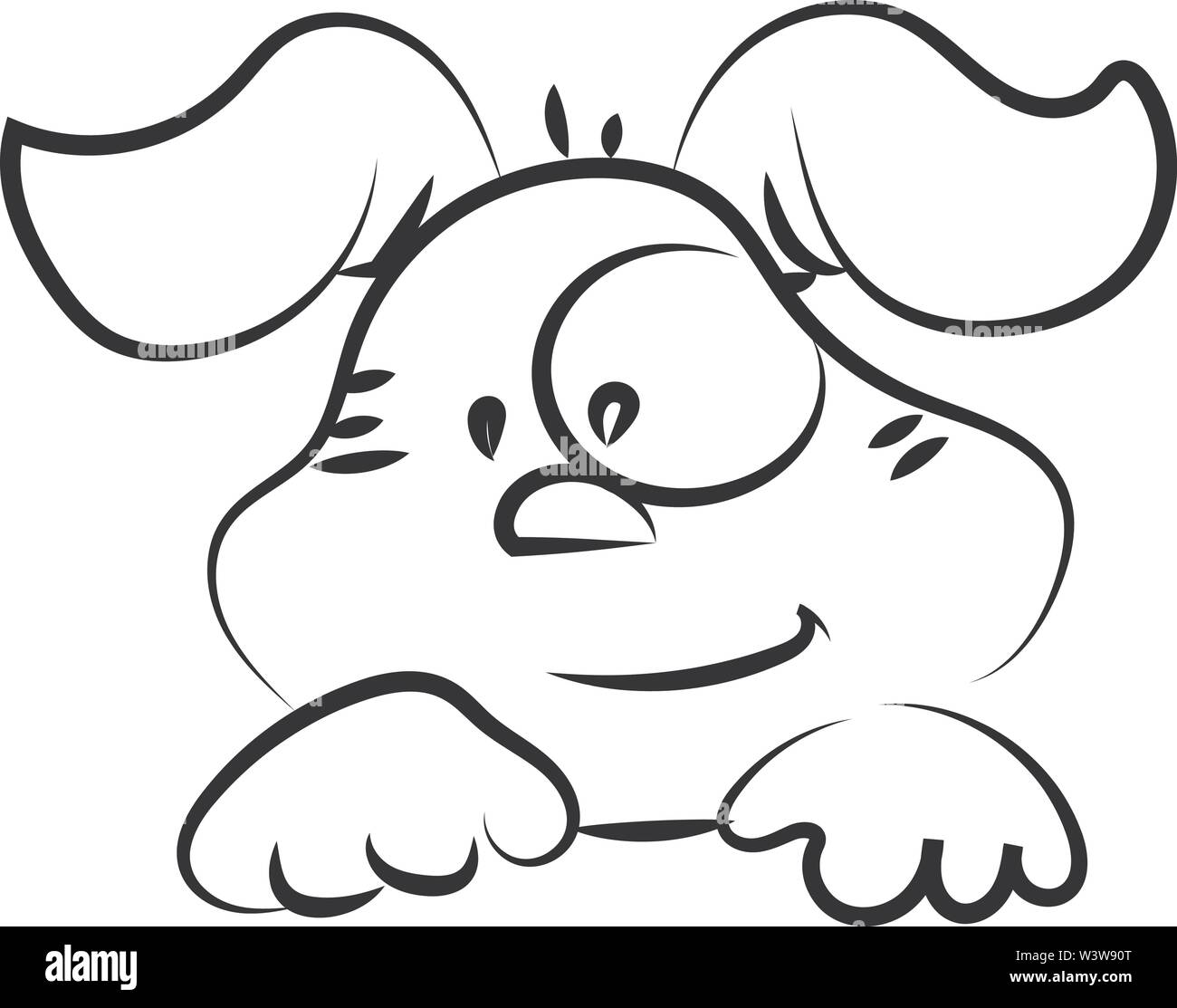 Cute dog cartoon hand Cut Out Stock Images & Pictures - Alamy