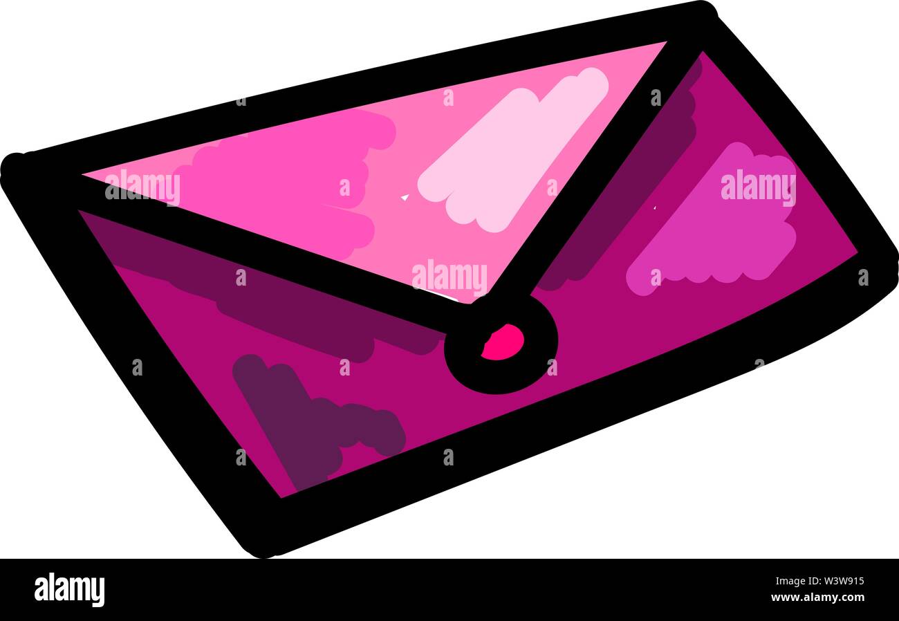 Purple envelope, illustration, vector on white background Stock Vector Image & Art - Alamy