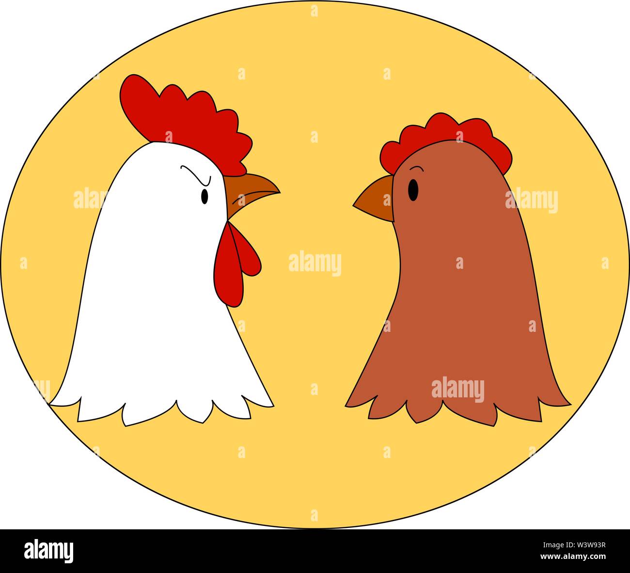 Chicken family, illustration, vector on white background Stock Vector ...