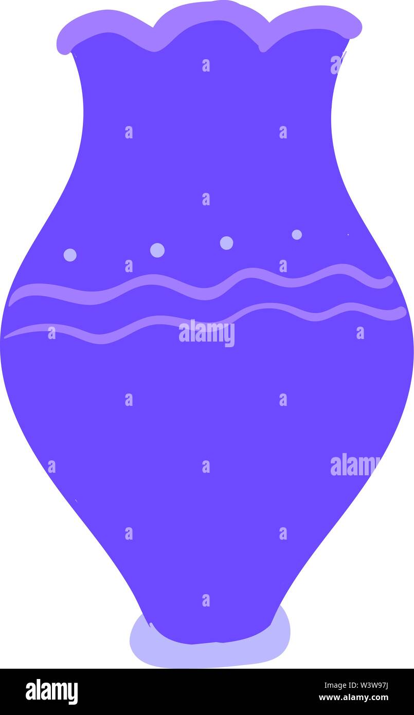 Purple flat vase, illustration, vector on white background Stock Vector ...
