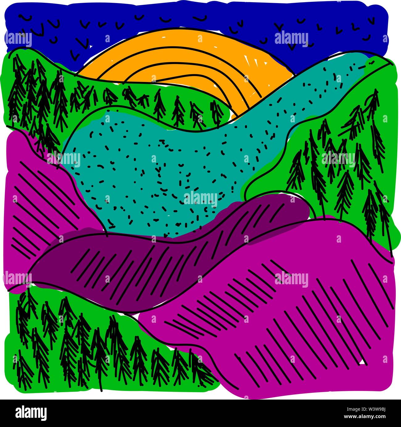 Lake in forest on Cut Out Stock Images & Pictures - Alamy