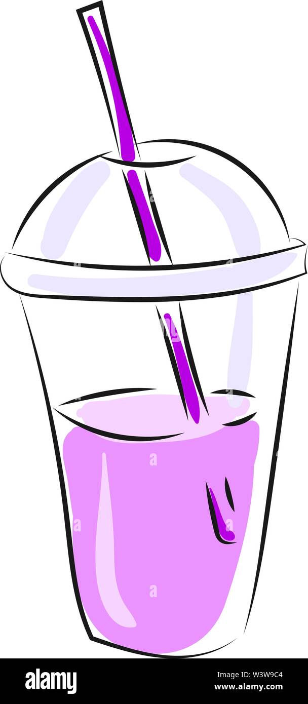 Fresh purple juice, illustration, vector on white background Stock ...