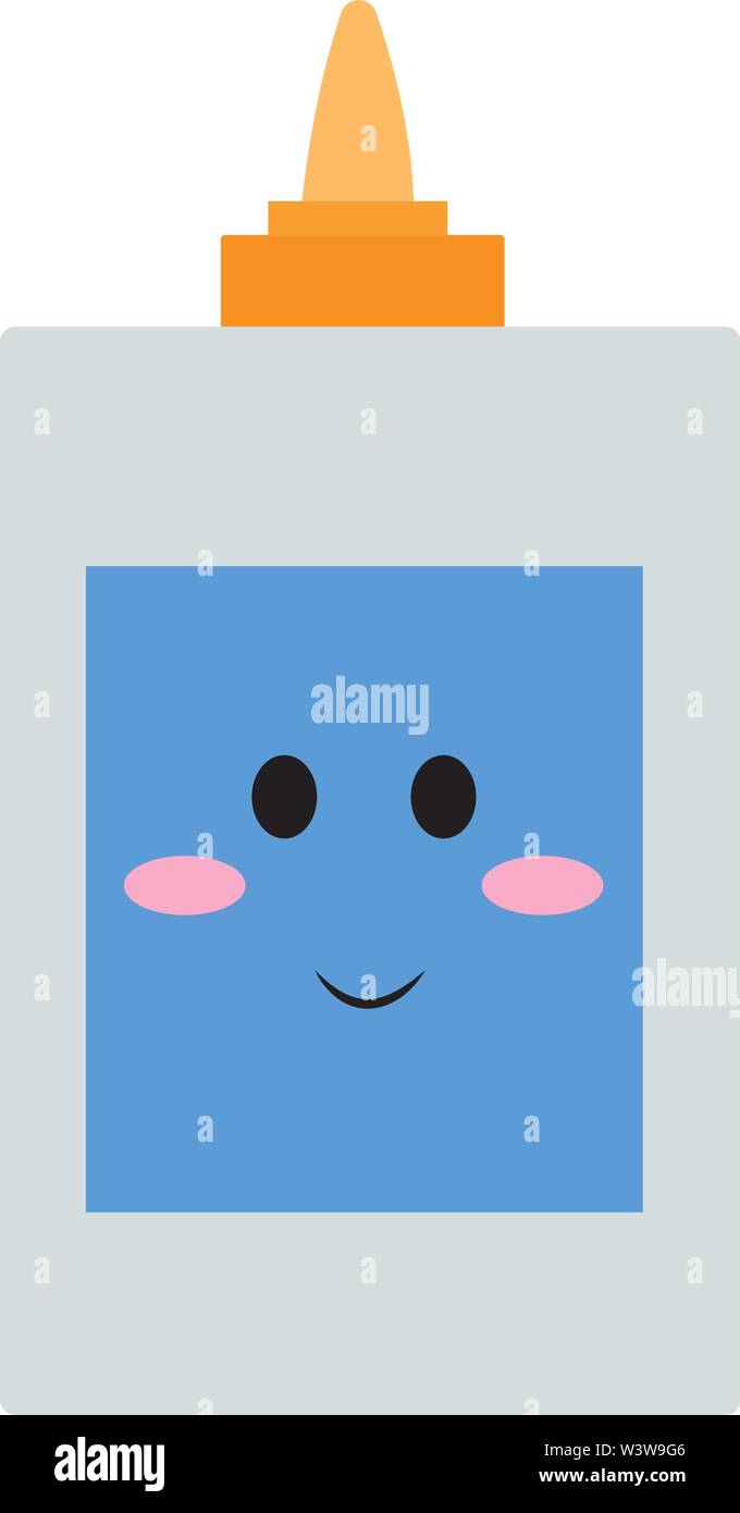 Super glue with eyes, illustration, vector on white background Stock ...