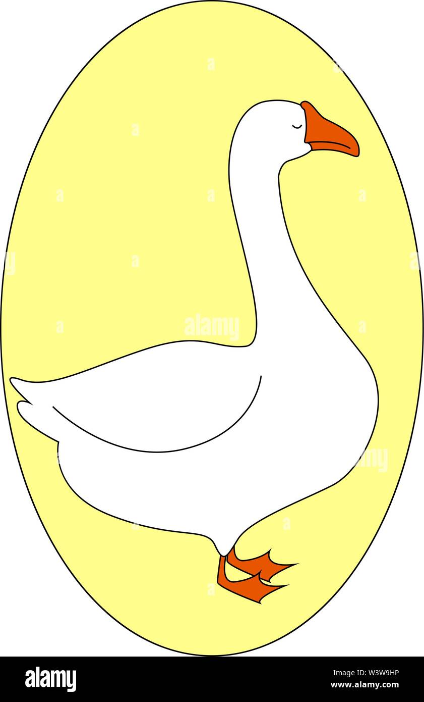White goose, illustration, vector on white background Stock Vector ...
