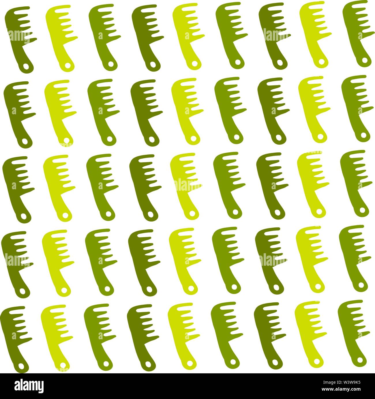 Green comb wallpaper, illustration, vector on white background Stock ...