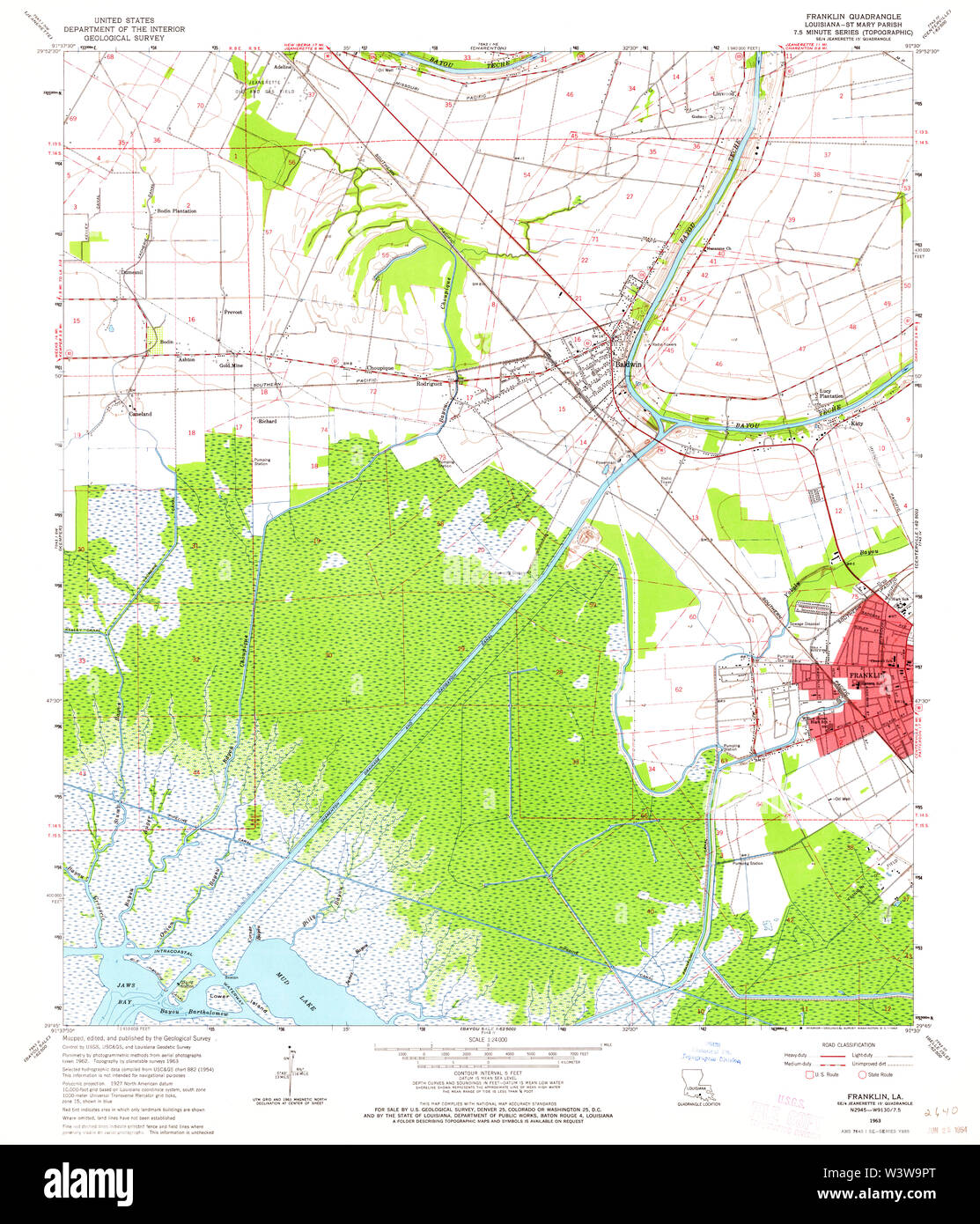 Franklin Louisiana Map High Resolution Stock Photography and Images - Alamy