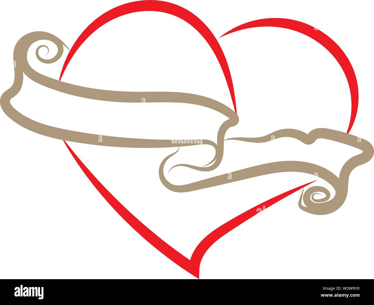 Big heart, illustration, vector on white background Stock Vector Image ...