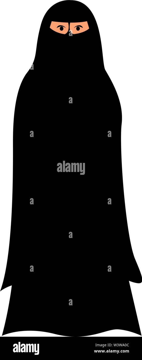 Hijab, illustration, vector on white background Stock Vector Image ...