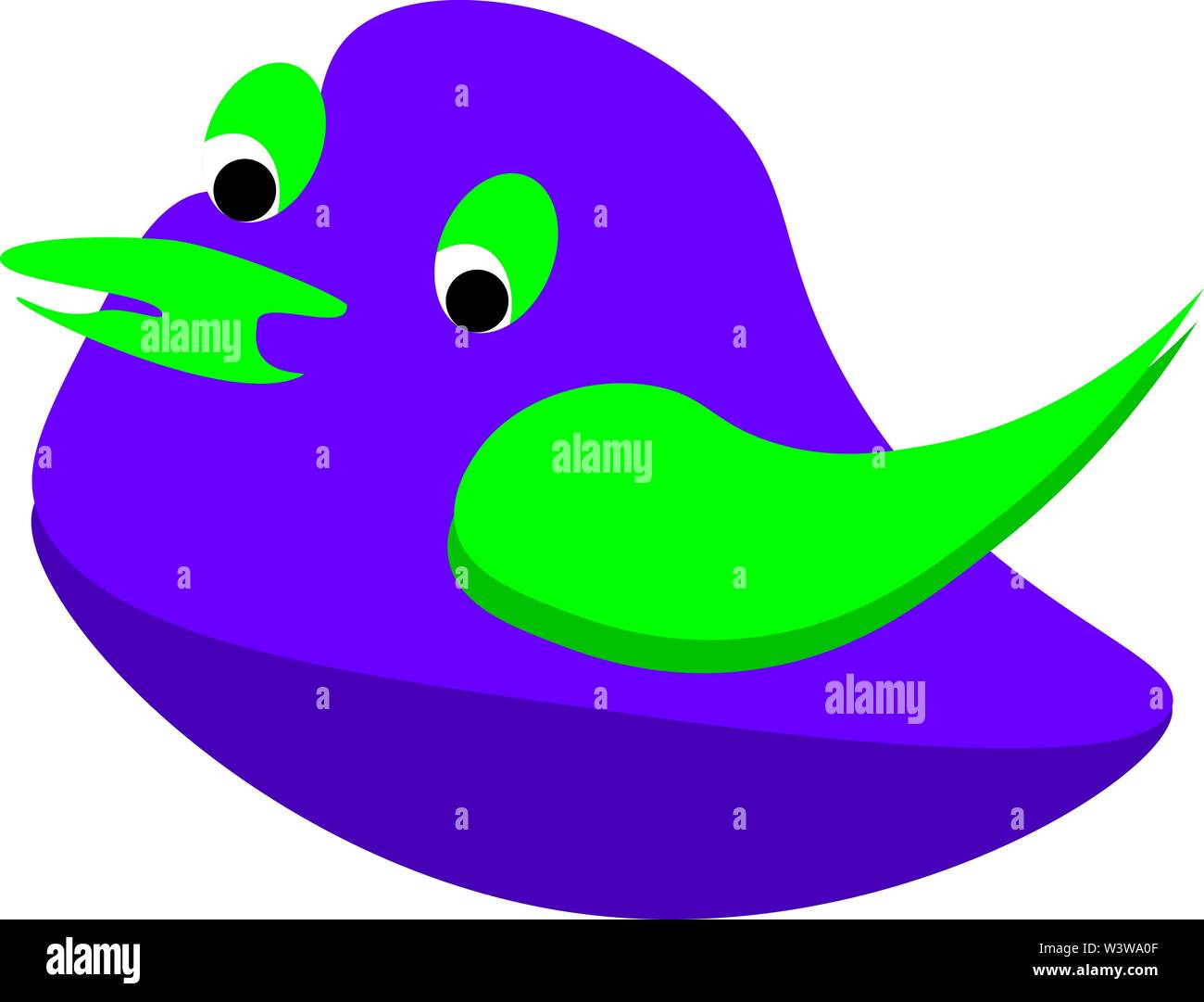 High bird, illustration, vector on white background Stock Vector Image ...