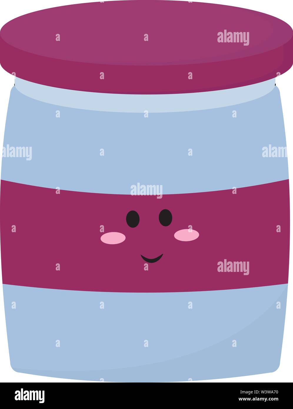 Cute jam with eyes, illustration, vector on white background Stock ...