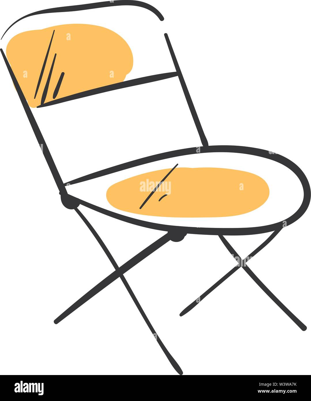 Small chair, illustration, vector on white background Stock Vector ...