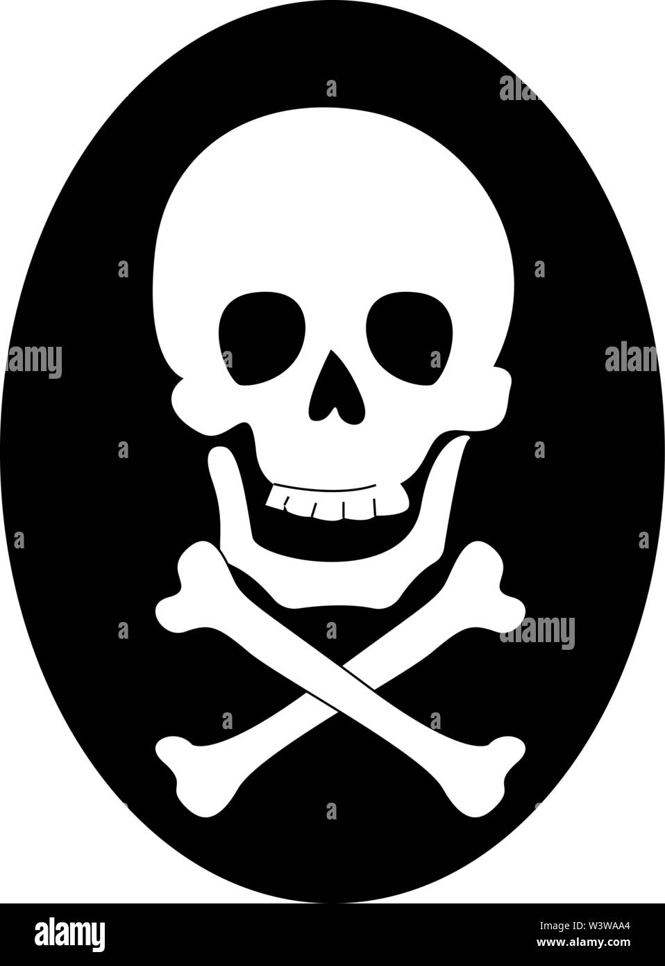 Skull vector cartoon drawing Black and White Stock Photos & Images - Alamy