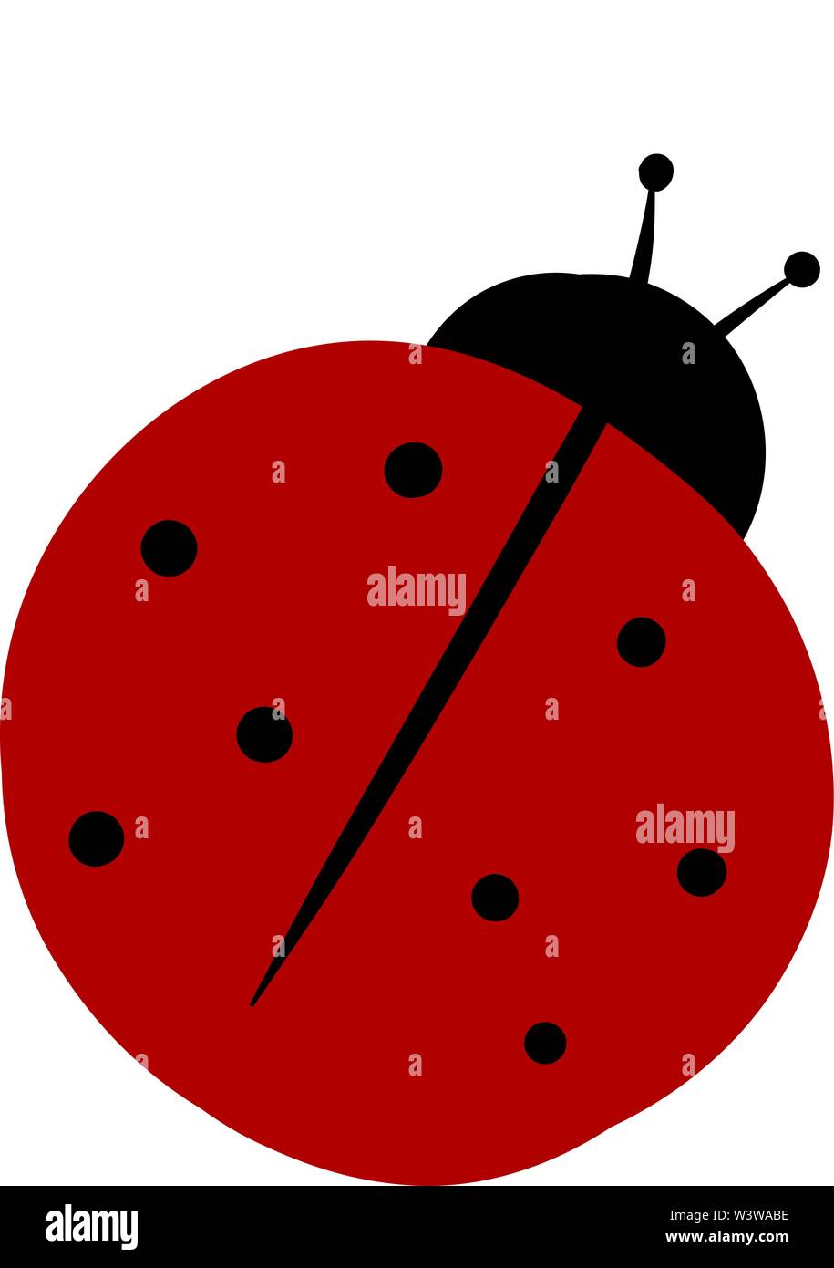 Flat ladybug, illustration, vector on white background Stock Vector ...