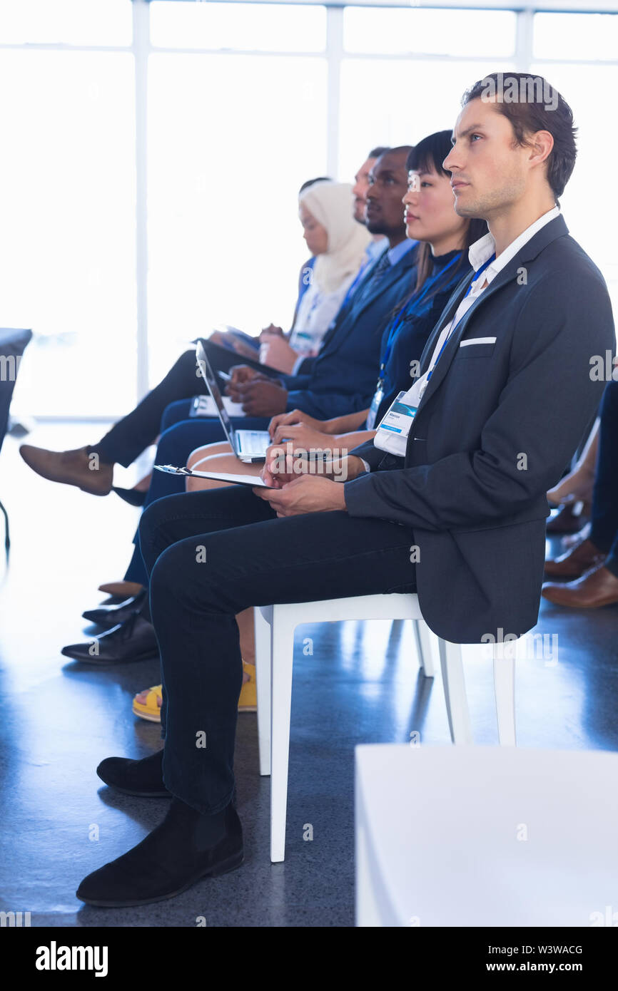 Woman attending meeting hi-res stock photography and images - Alamy