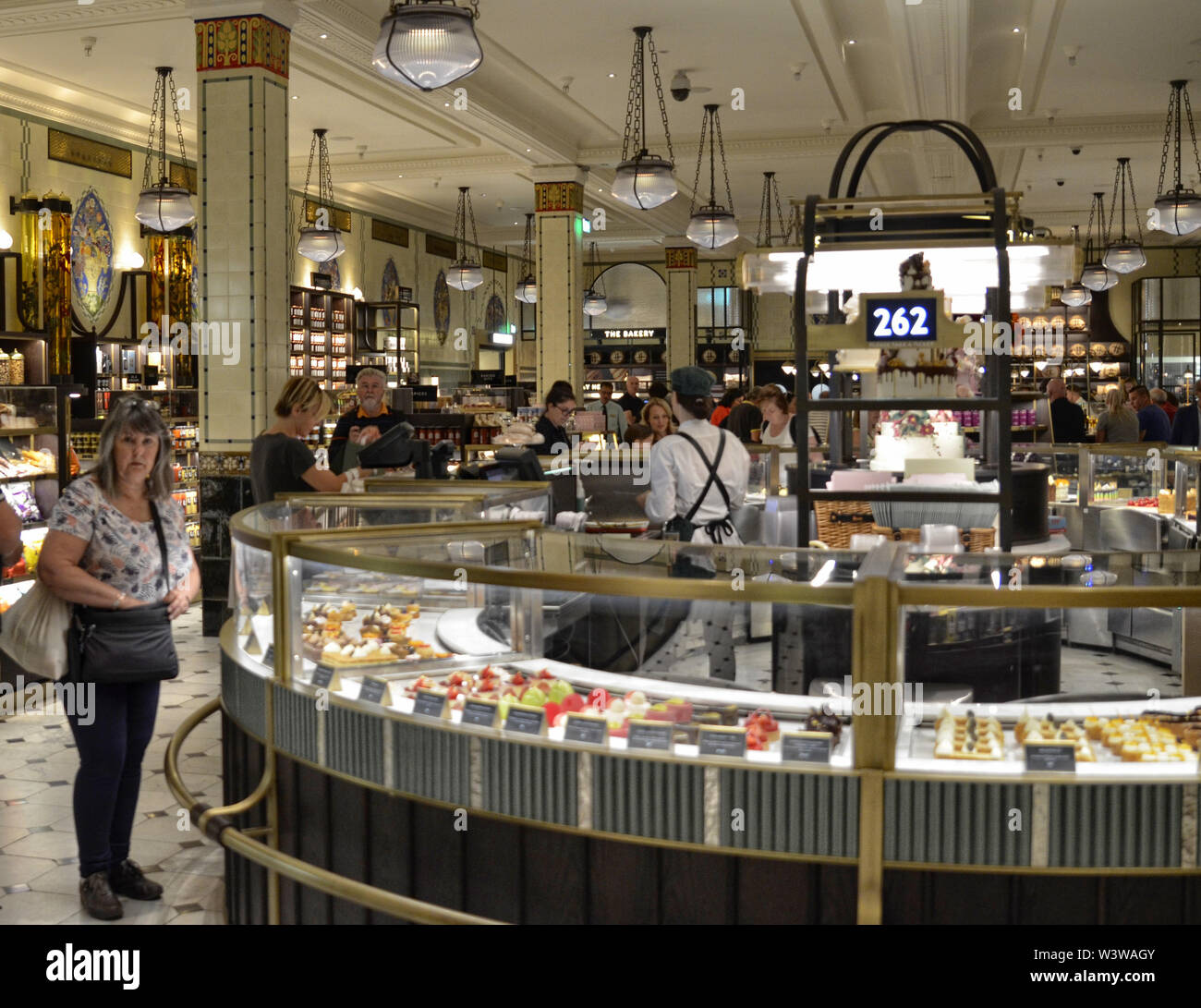 London, United Kingdom, June 2018. At Harrods warehouses, tempting ...