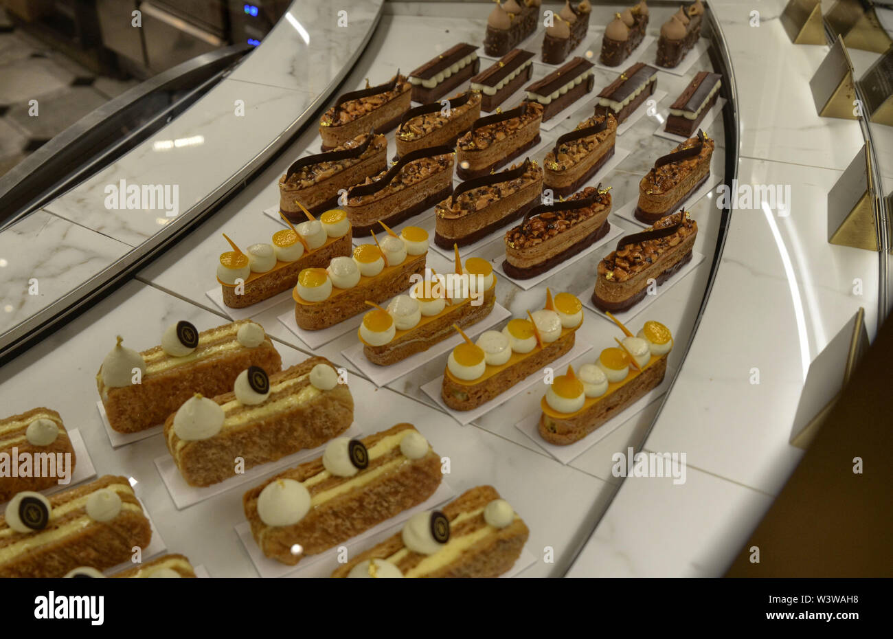 London, United Kingdom, June 2018. At Harrods warehouses, tempting ...