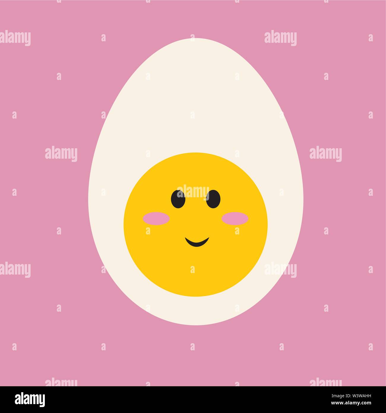 Little cute egg, illustration, vector on white background Stock Vector ...