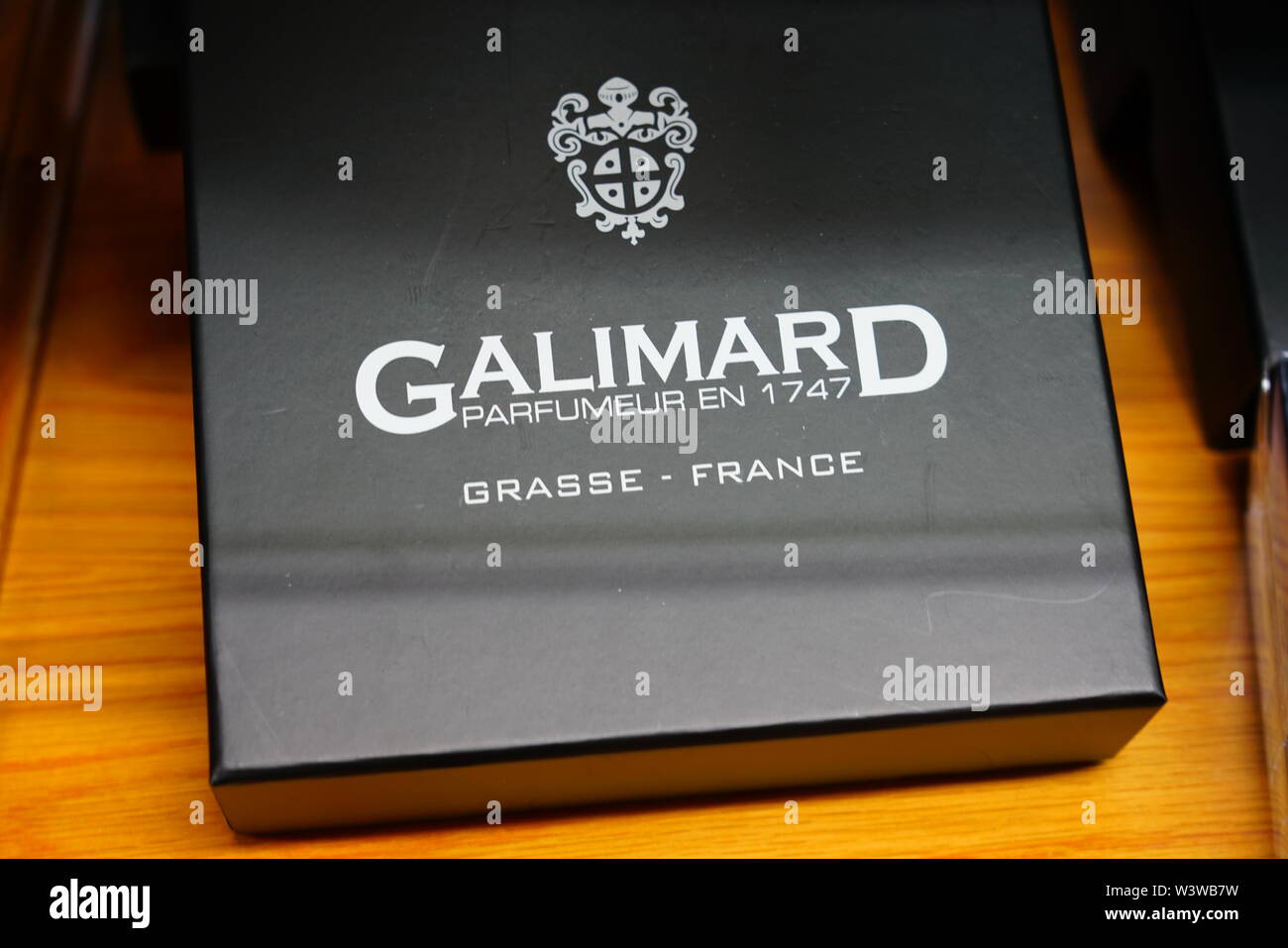 GRASSE, FRANCE -21 APR 2018- View of the Galimard perfume museum and ...