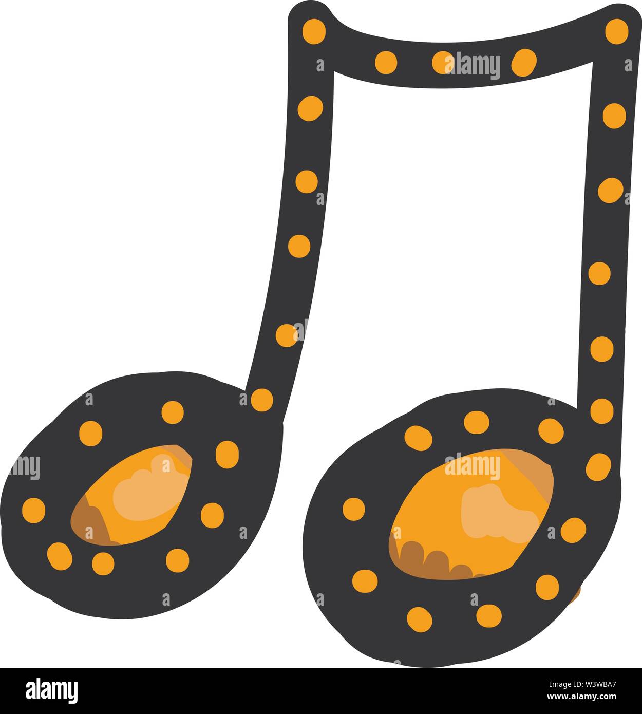 Music note, illustration, vector on white background Stock Vector Image ...