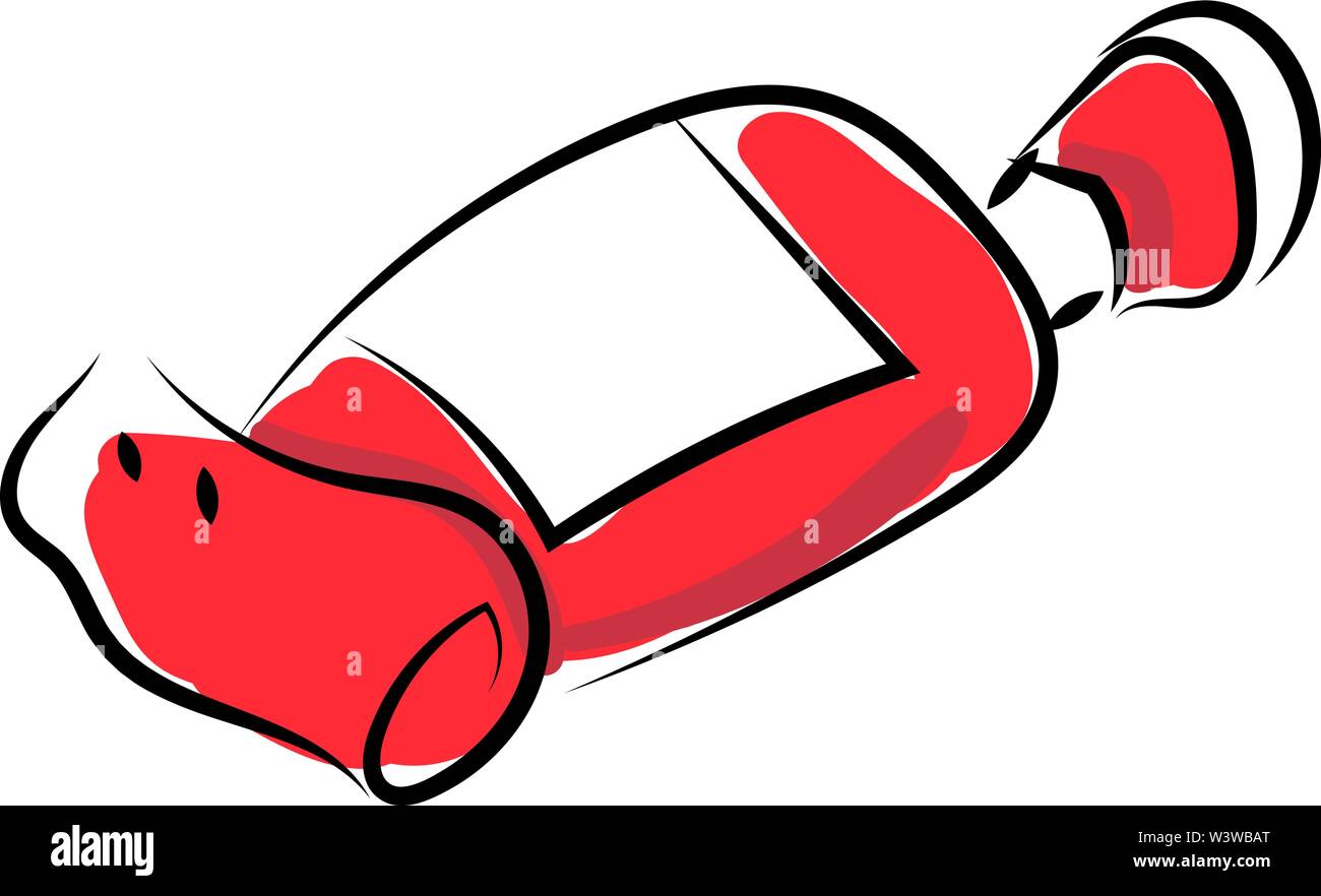 Red oil color, illustration, vector on white background Stock Vector ...