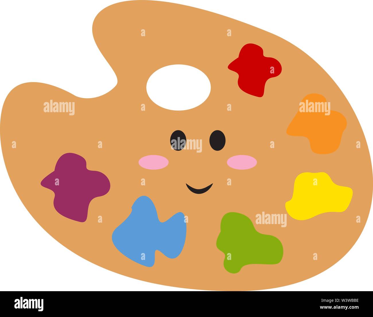 Happy palette, illustration, vector on white background Stock Vector ...